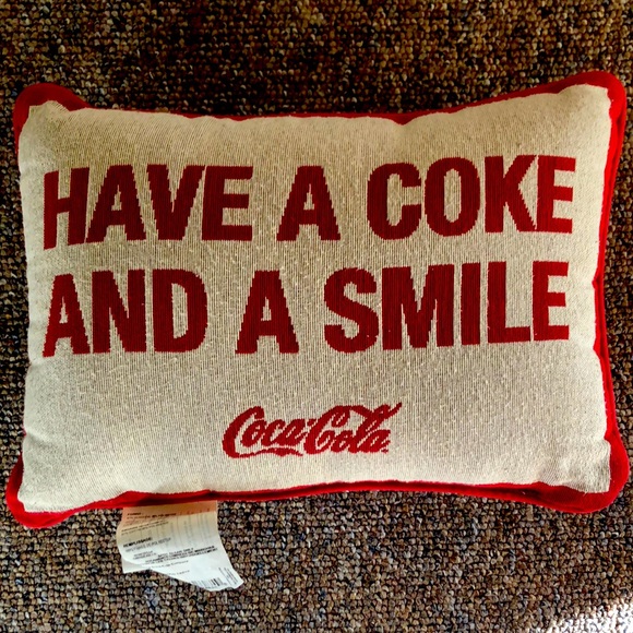 Coca Cola | Accents | Coca Cola Logo Tapestrypillow 2 Sided Collectible ...
